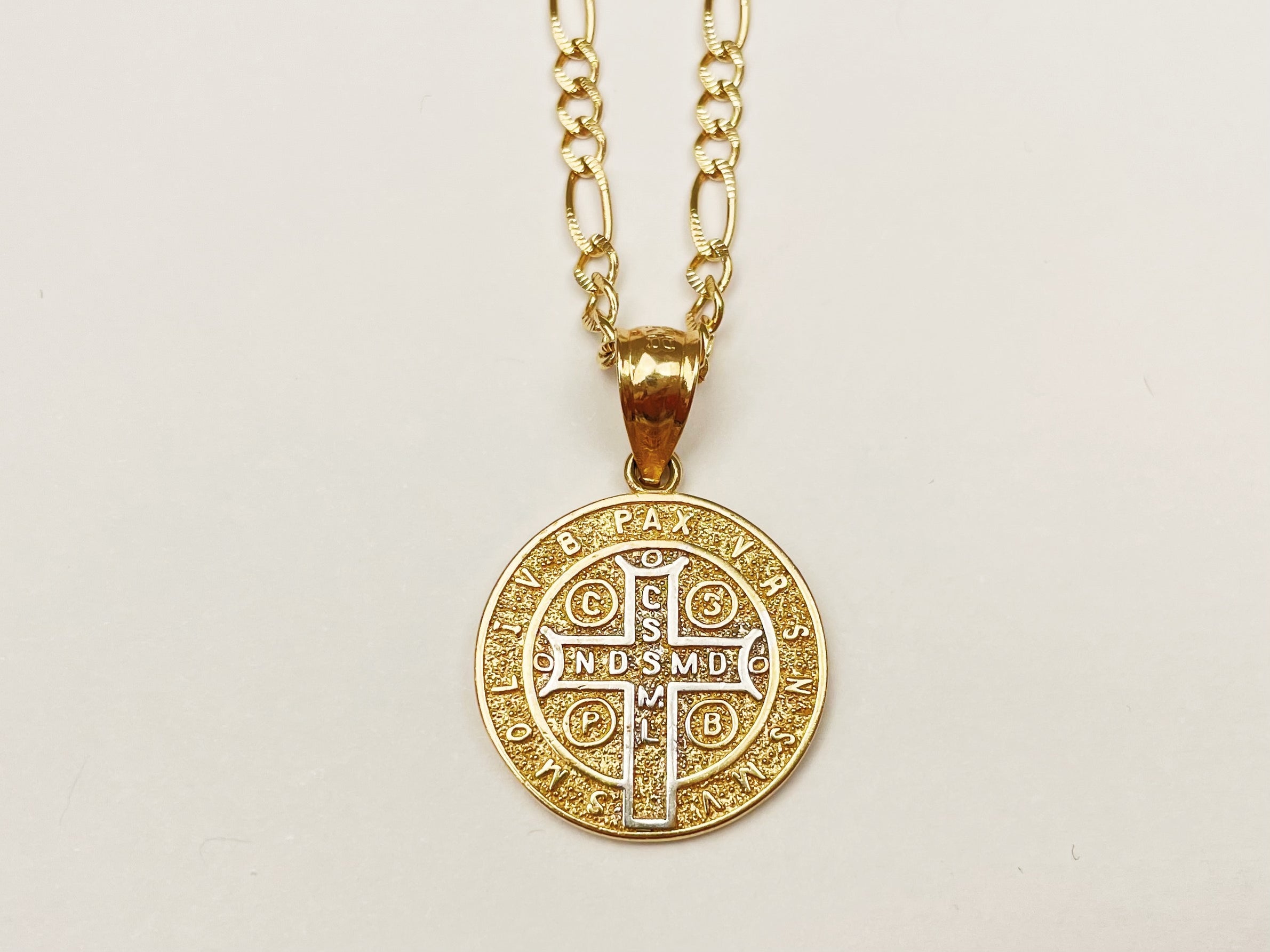 14k Gold San Benito (Saint Benedict) Necklace — Marquise Jewelry